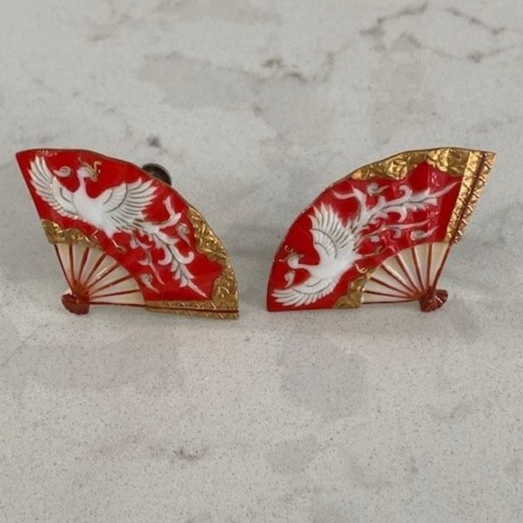 Toshikane | Jewelry | Rare Vintage Toshikane Fan Earrings | Poshmark